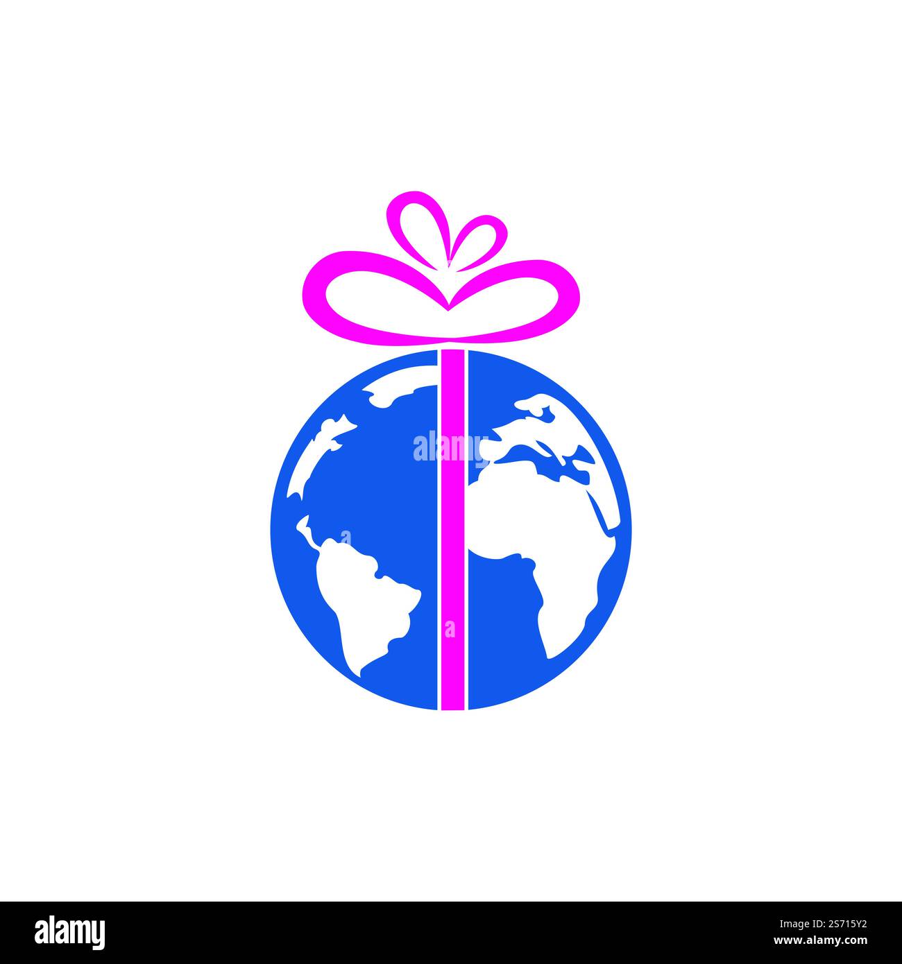 Global Gift vector logo design template. Unique globe and market ...