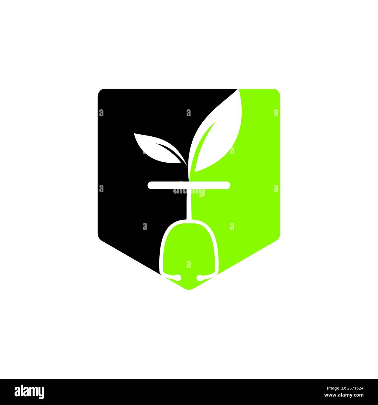 Health nature logo design template. Modern natural leaf with ...