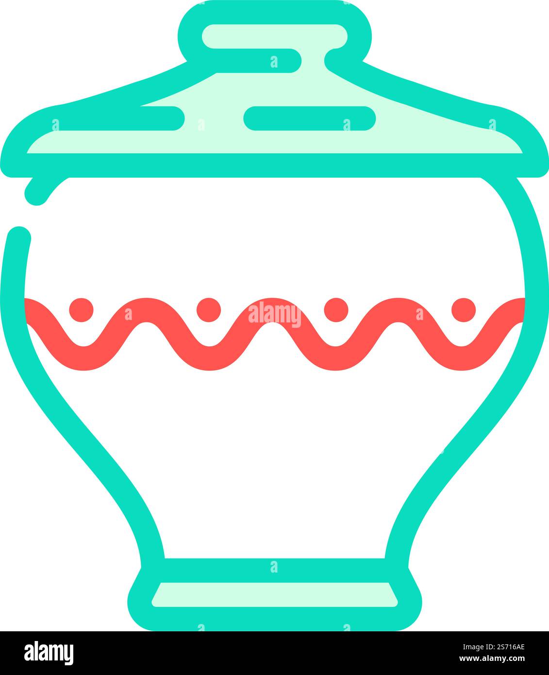 art clay crockery color icon vector. art clay crockery sign. isolated ...