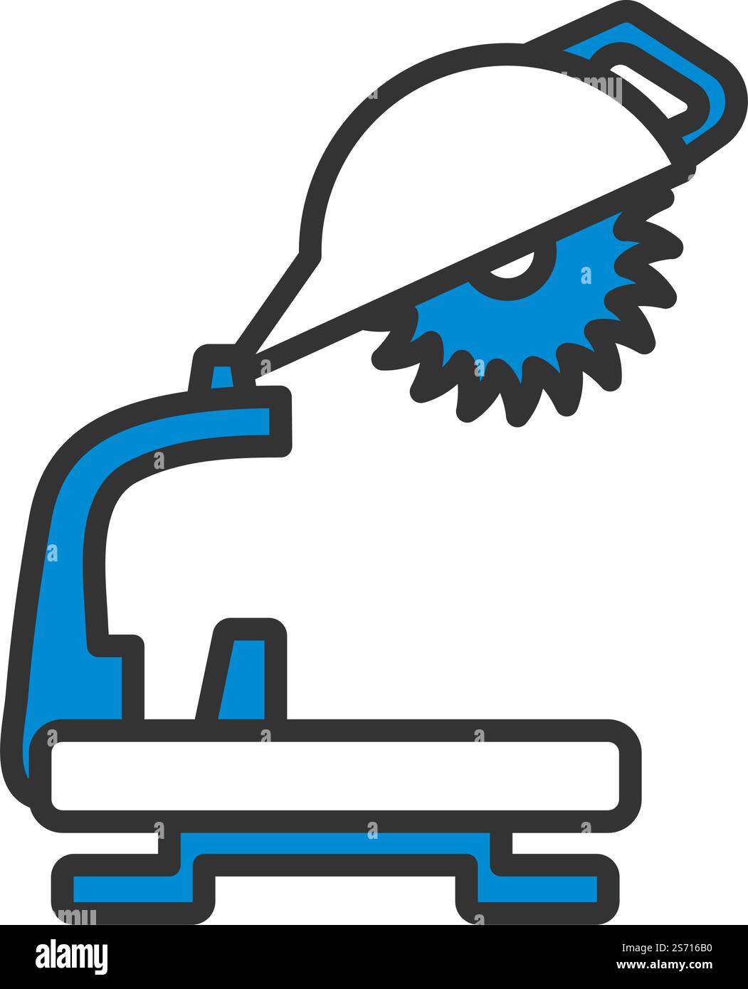 Icon Of Circular End Saw. Editable Bold Outline With Color Fill Design ...