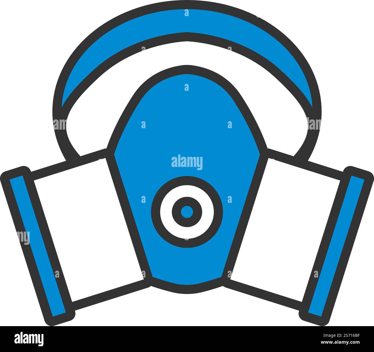 Dust Protection Mask Icon. Editable Bold Outline With Color Fill Design ...