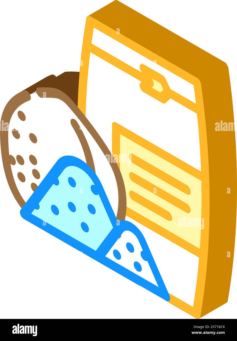flour coconut tropical isometric icon vector. flour coconut tropical ...