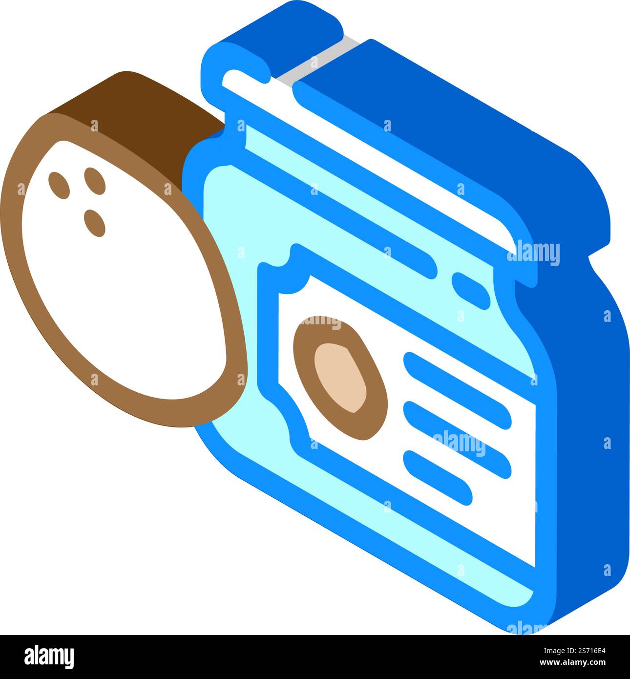 paste coconut tropical isometric icon vector. paste coconut tropical ...