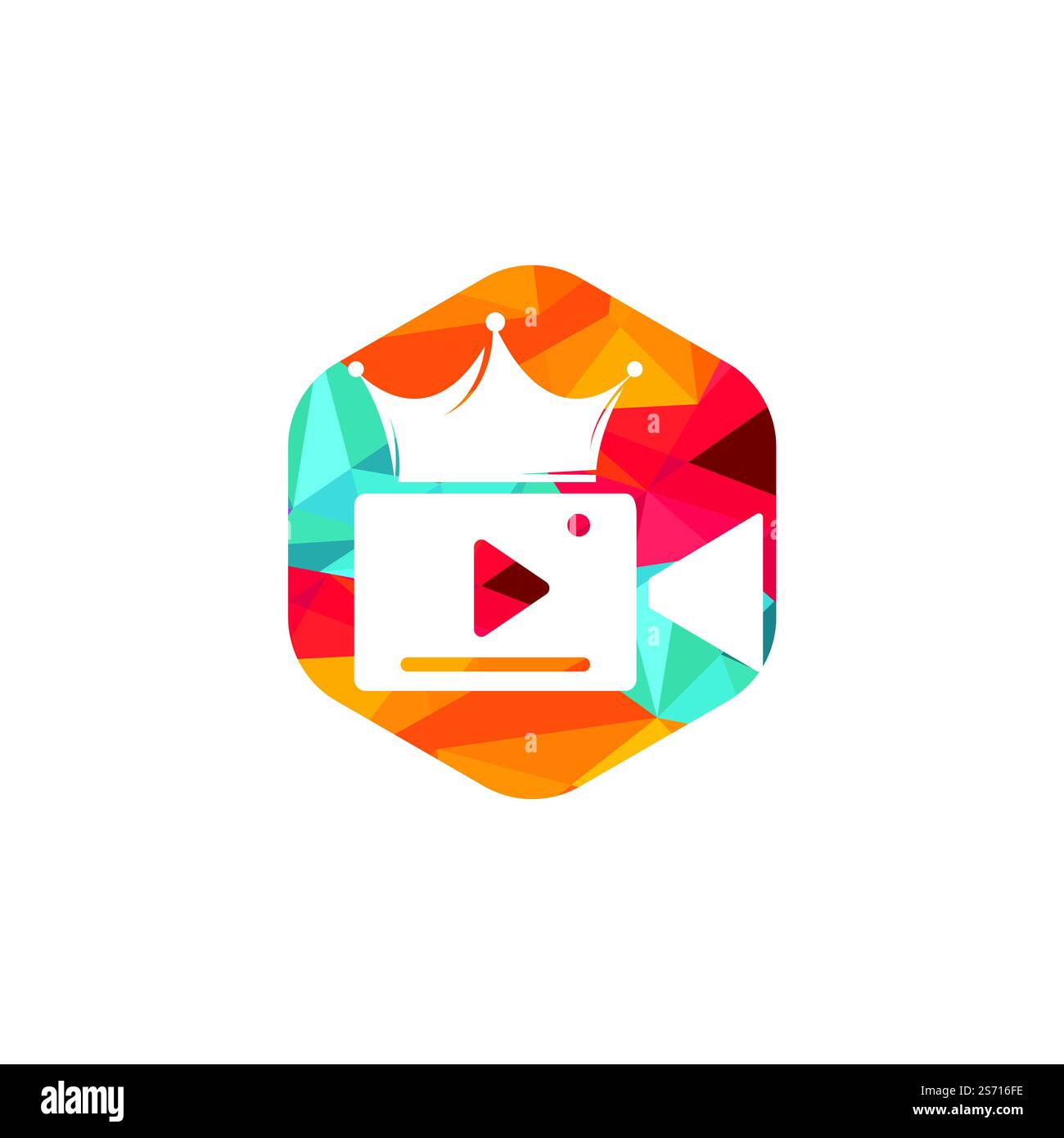 King Video vector logo design template. Royal film logo design vector ...