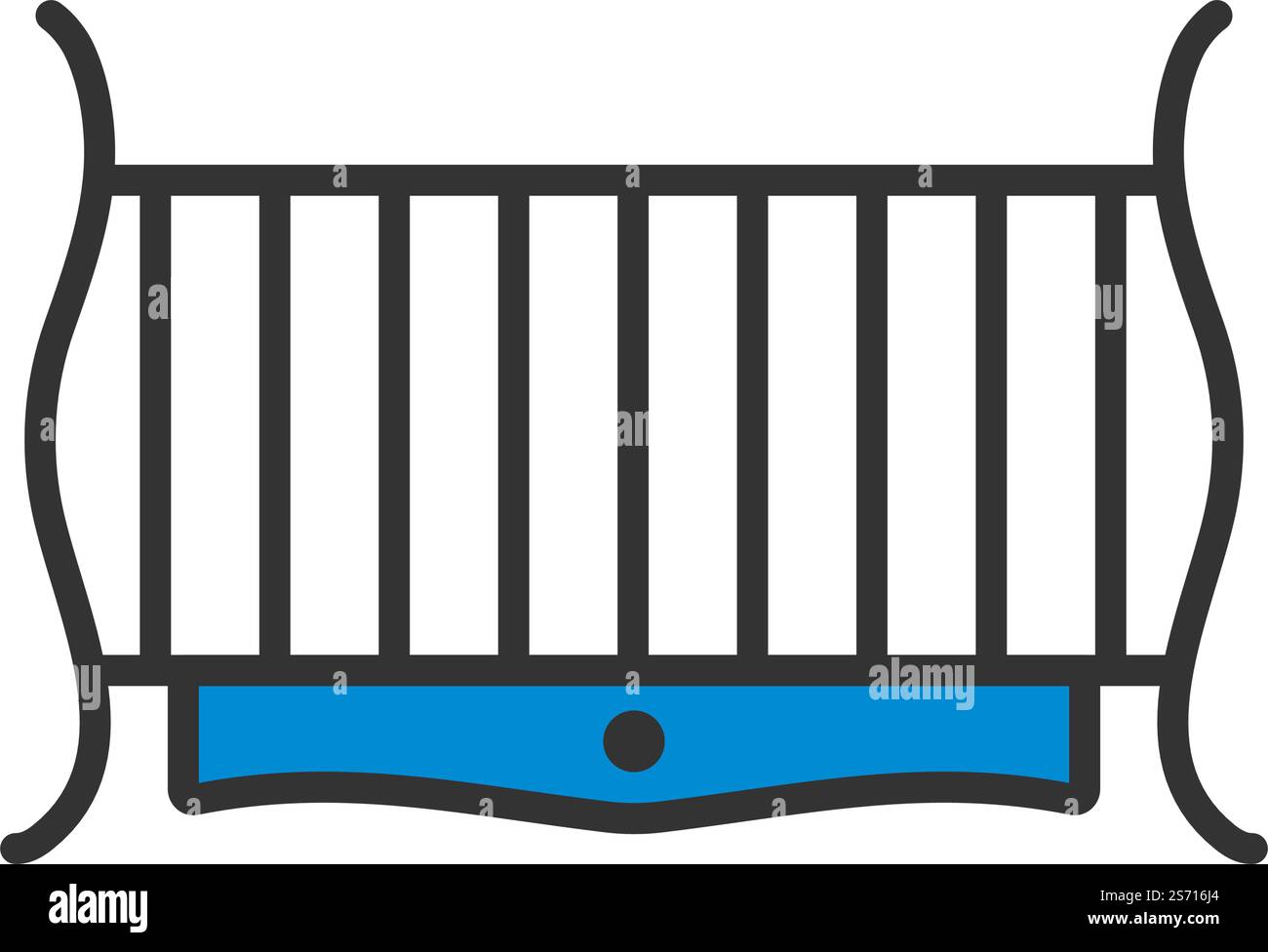 Cradle Icon. Editable Bold Outline With Color Fill Design. Vector ...