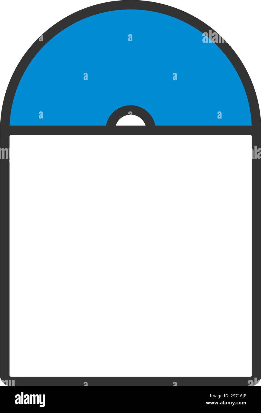 Vinyl Record In Envelope Icon. Editable Bold Outline With Color Fill ...