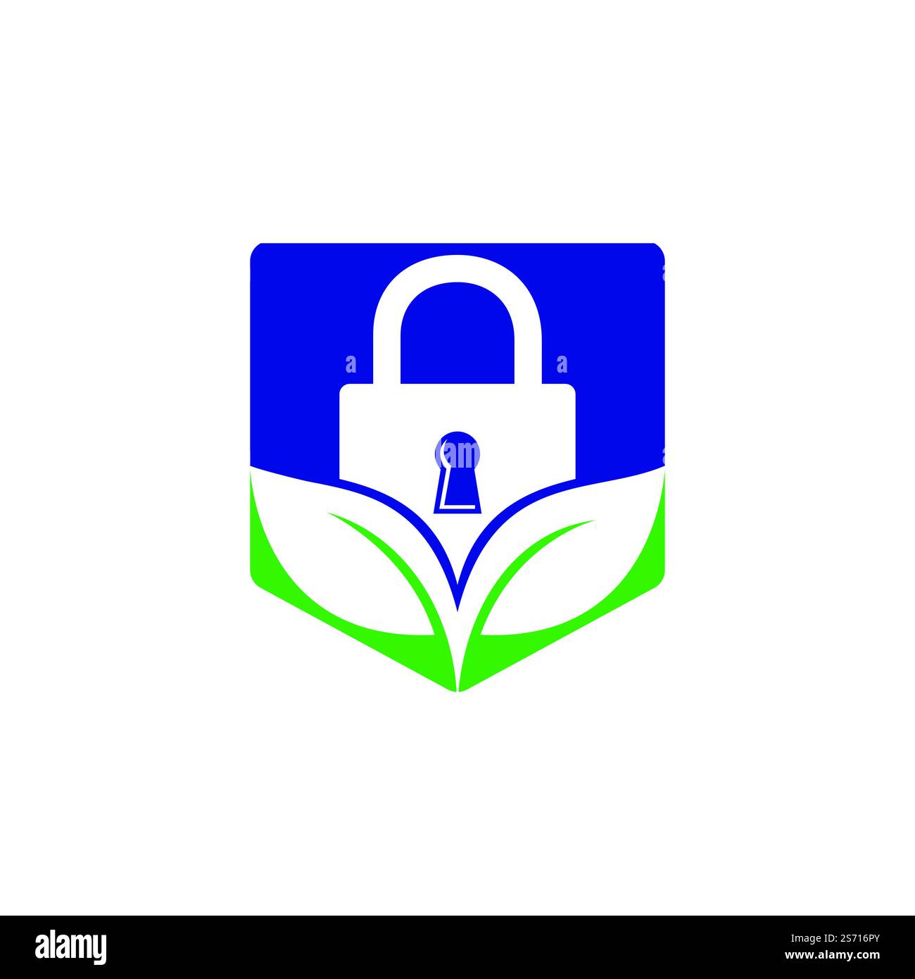 Padlock leaf vector logo design. Nature security lock logo design ...