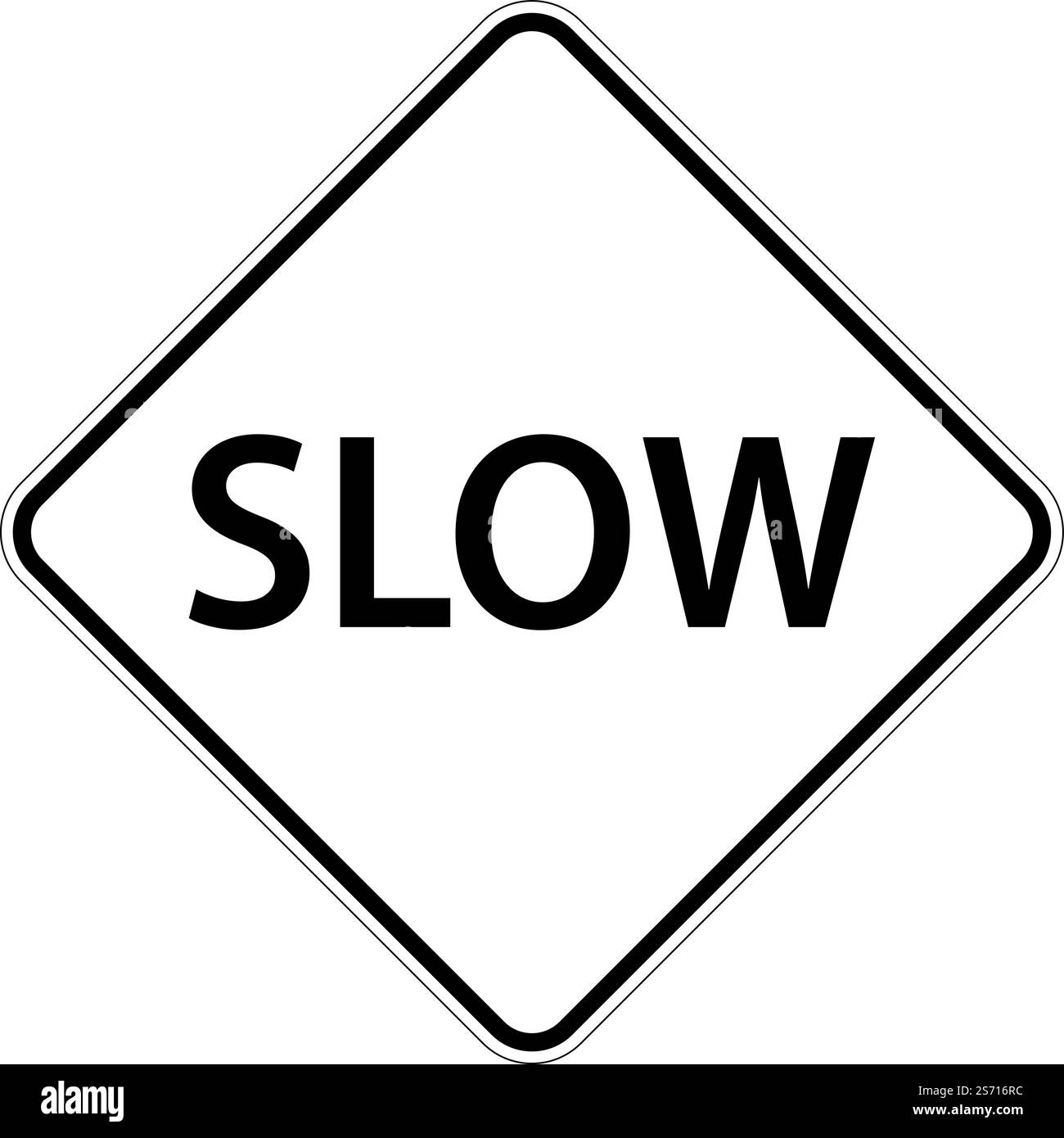 Slow Sign On White Background Stock Vector Image & Art - Alamy
