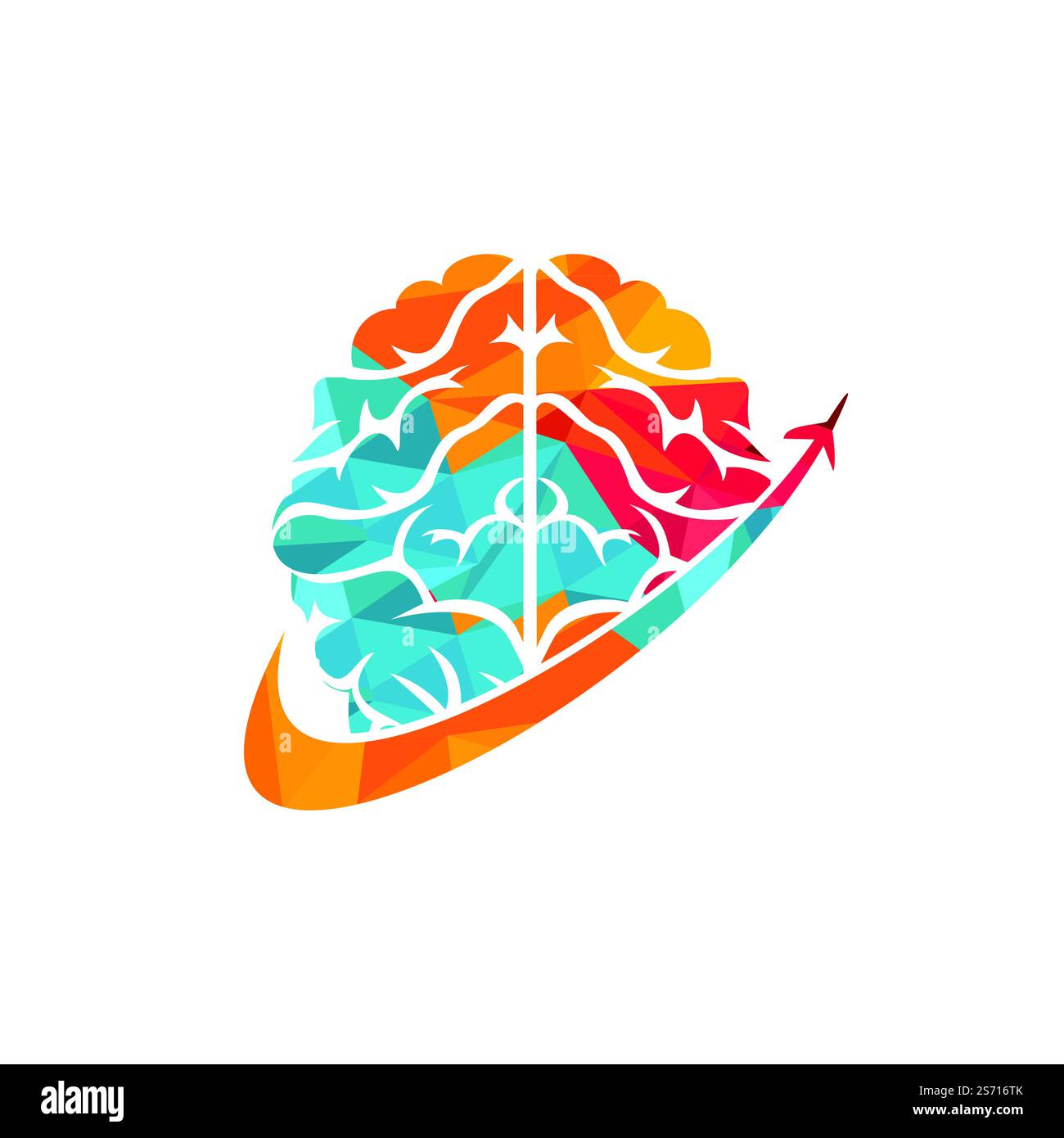 Smart travel vector logo design. Brain travel logo icon design Stock ...