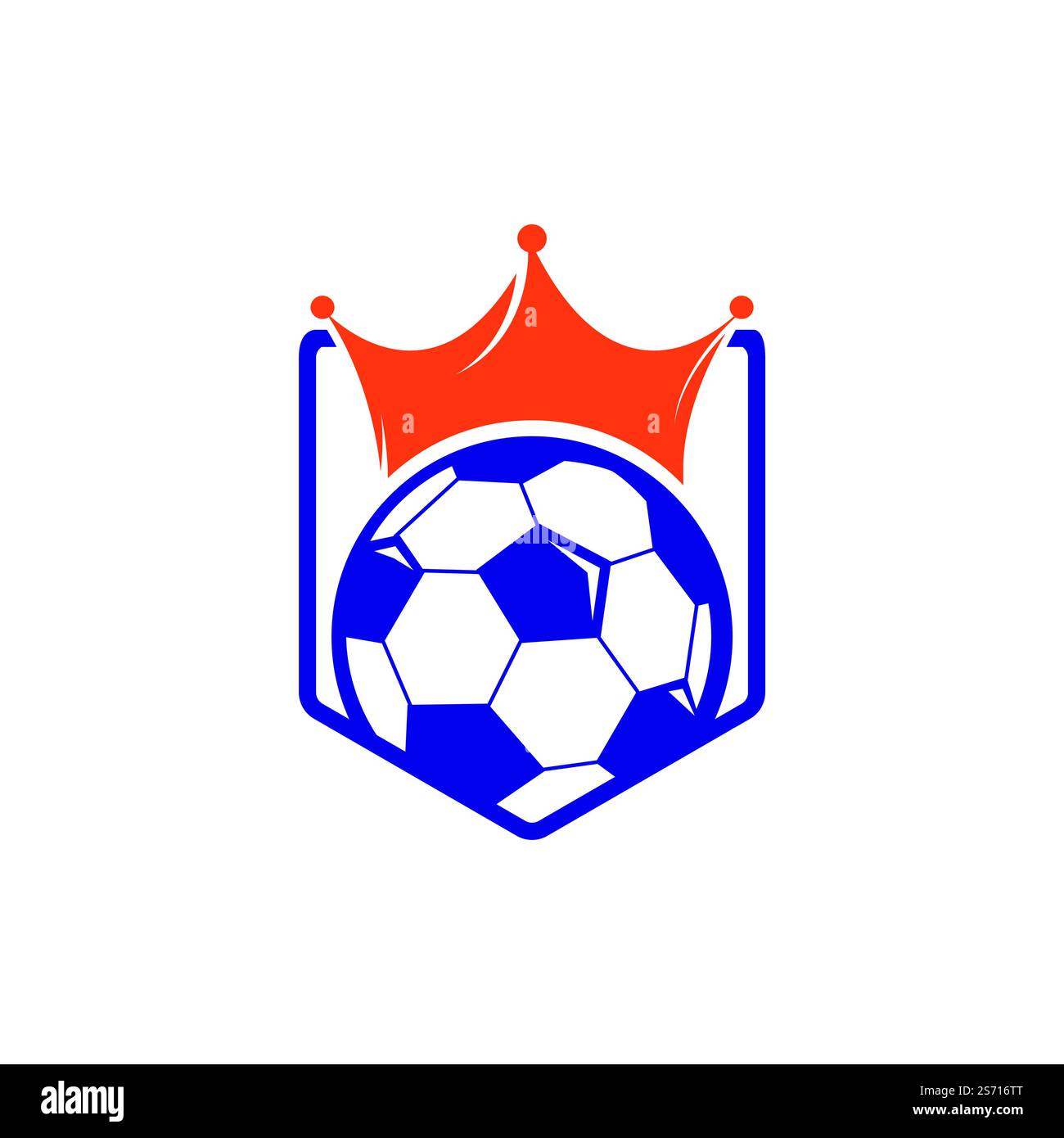 Soccer king vector logo design. Football and crown icon design Stock ...