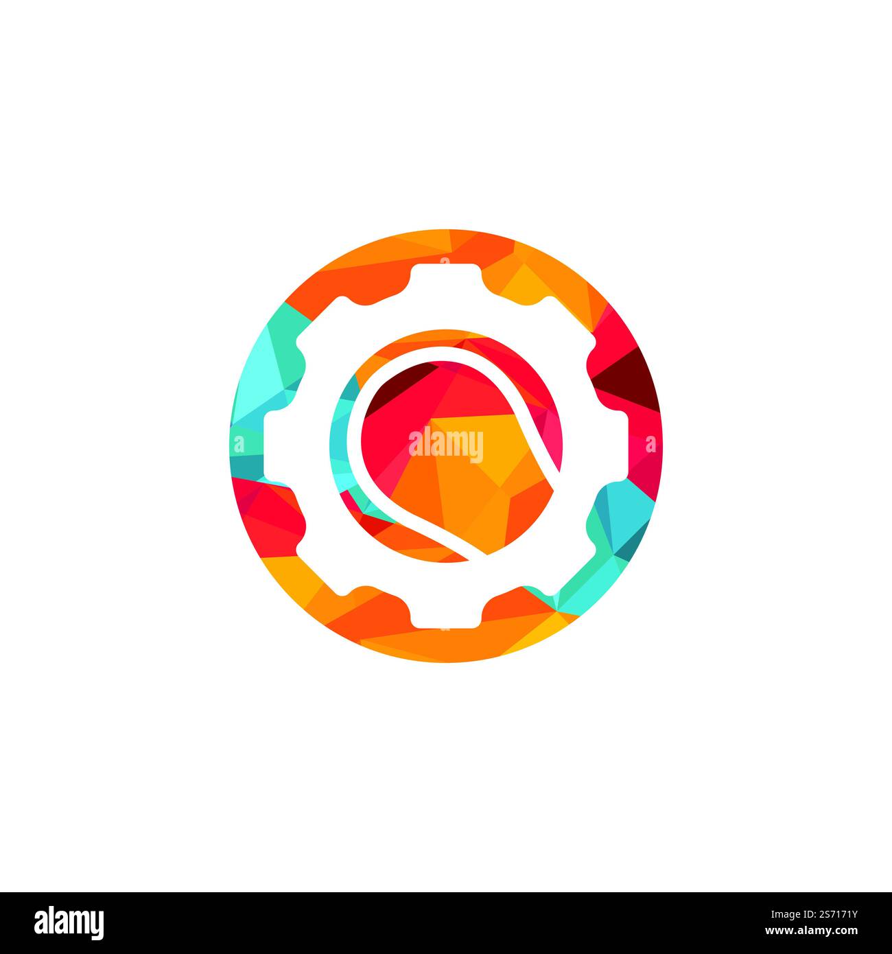 Tennis Gear vector logo design template. Unique tennis and industrial ...