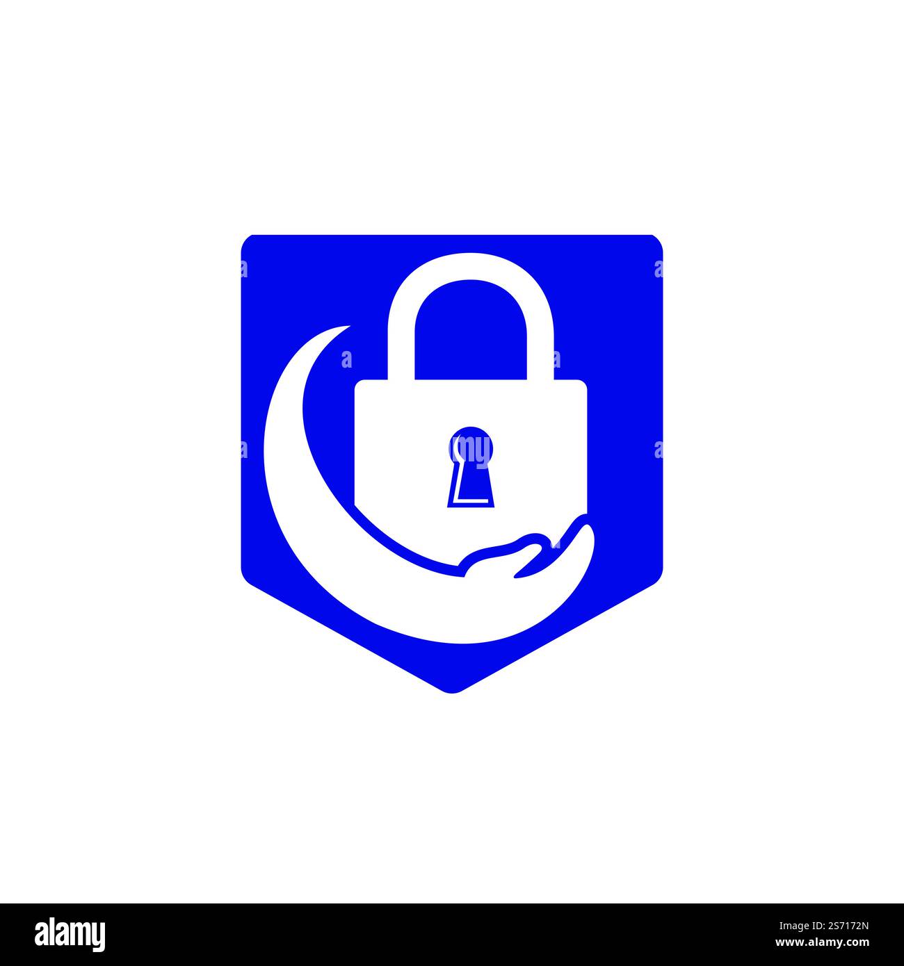 Security care vector logo design template. Vector illustration of hand ...