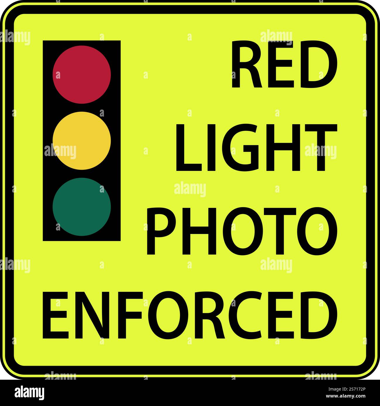 Traffic Signal Photo Enforced Sign Stock Vector Image & Art - Alamy