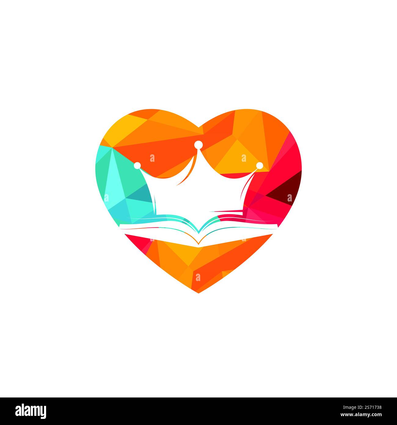 King Book vector logo template design. Vector book and crown logo ...
