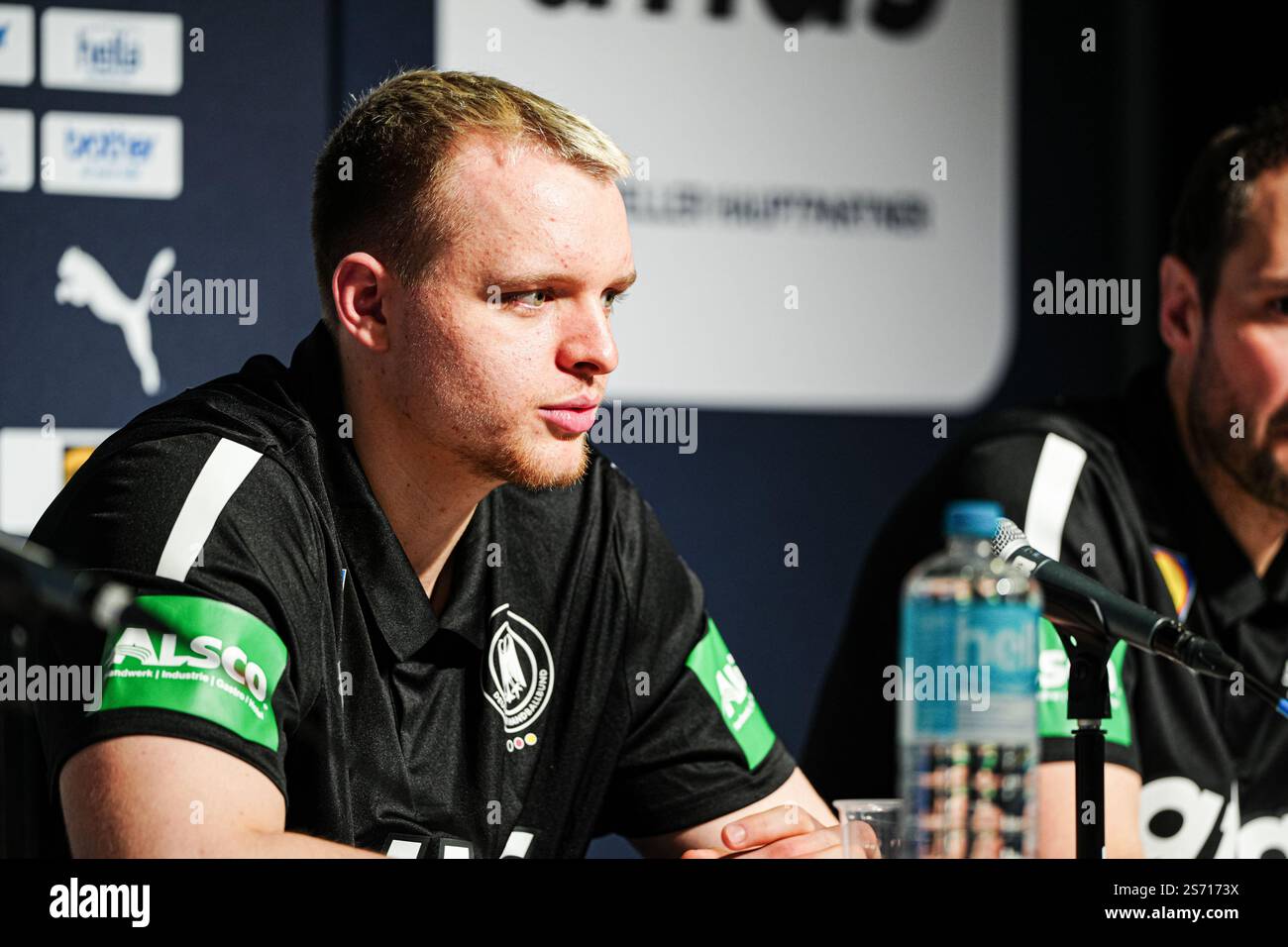 Justus Fischer (Deutschland, #54) DEN, Pressekonferenz Deutschland ...