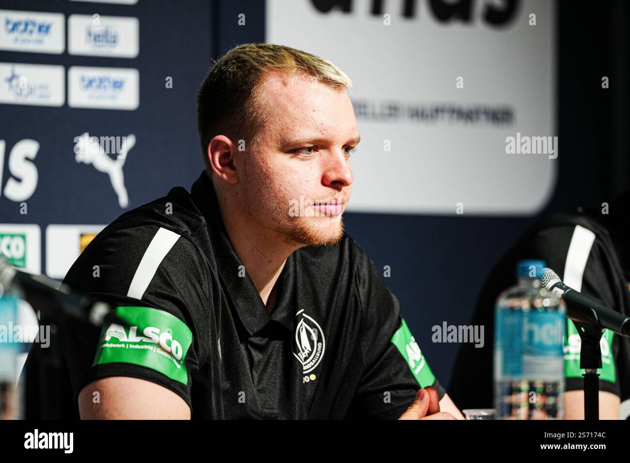 Justus Fischer (Deutschland, #54) DEN, Pressekonferenz Deutschland ...
