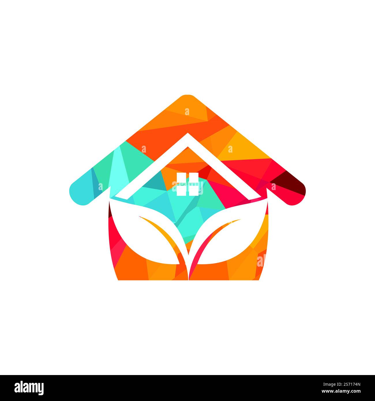 Green eco home logo design. Creative green house concept logo design ...