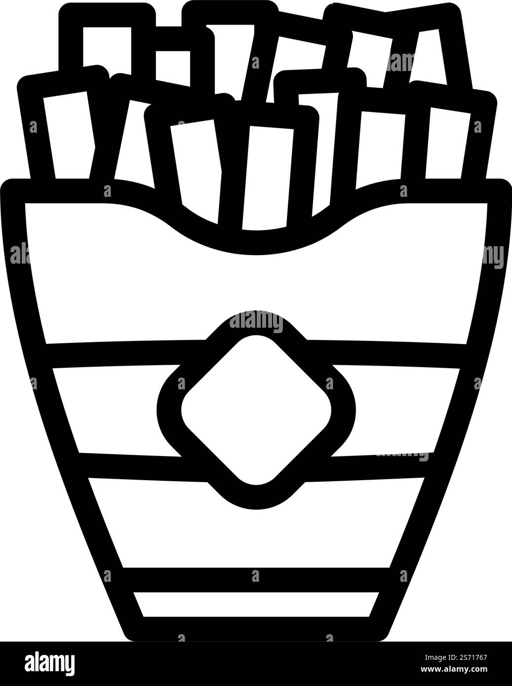 french fries line icon vector. french fries sign. isolated contour ...