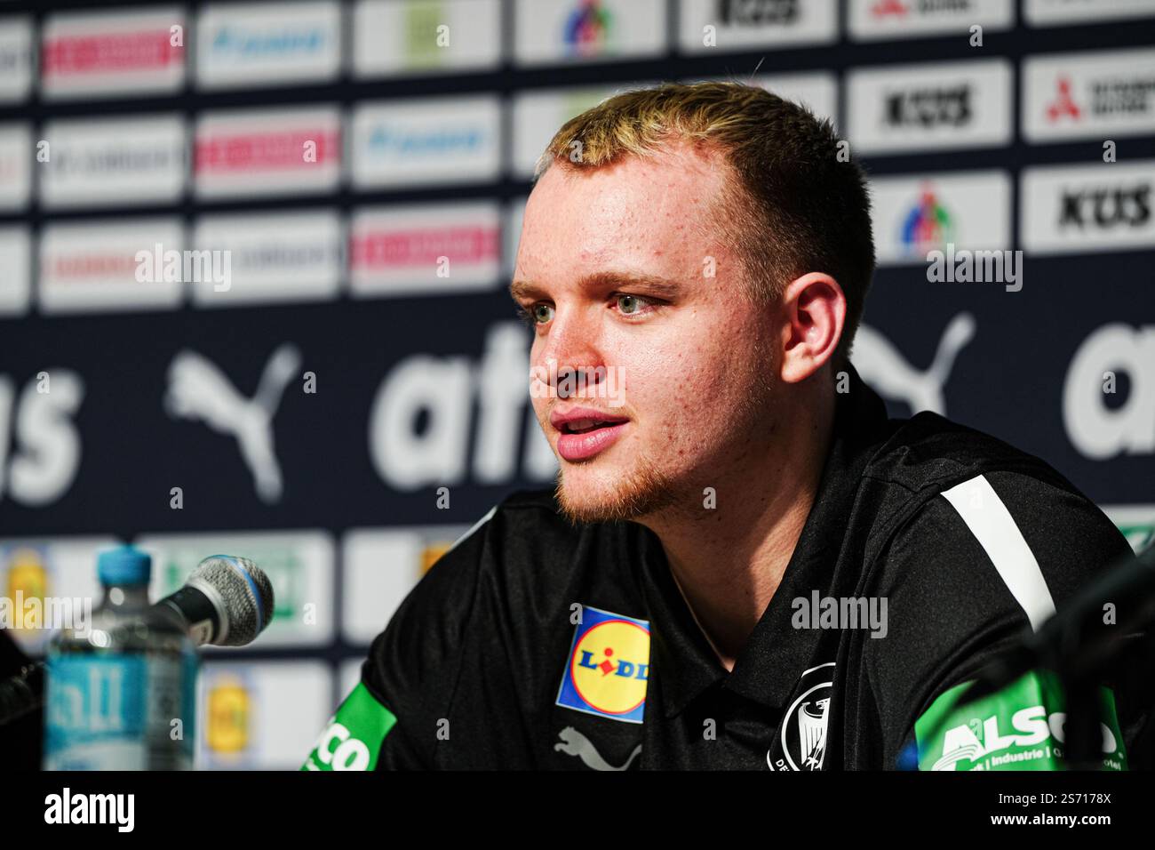 Justus Fischer (Deutschland, #54) DEN, Pressekonferenz Deutschland ...