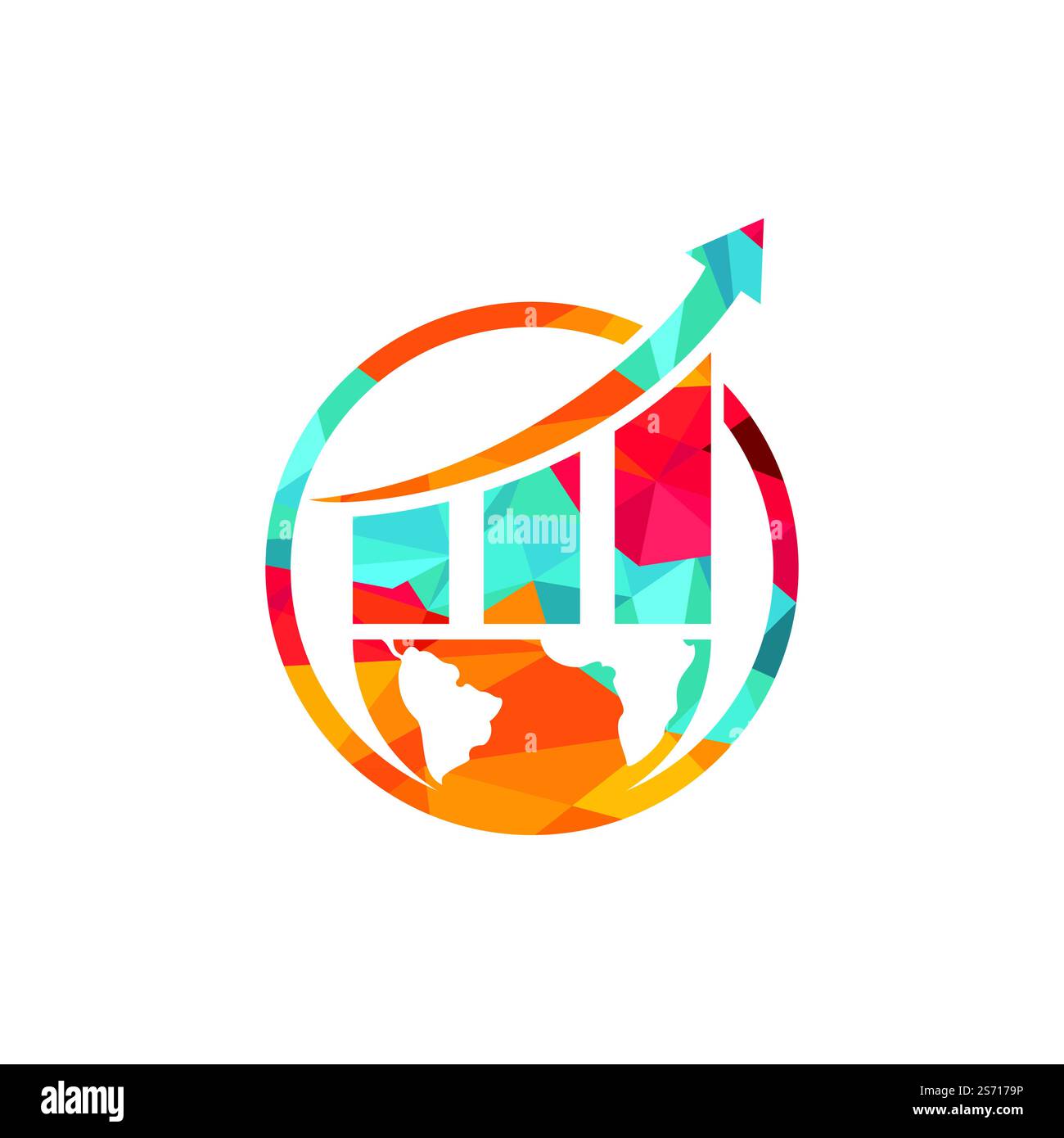 World Stats vector logo design template. World finance logo design ...