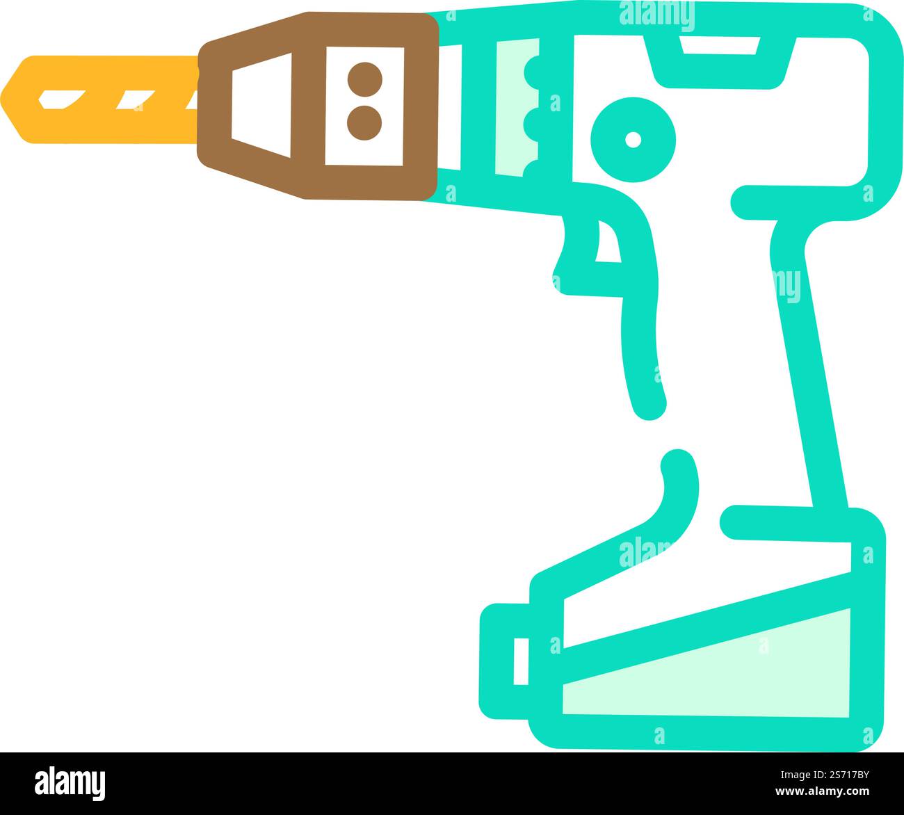 drill hole assembly furniture color icon vector. drill hole assembly ...