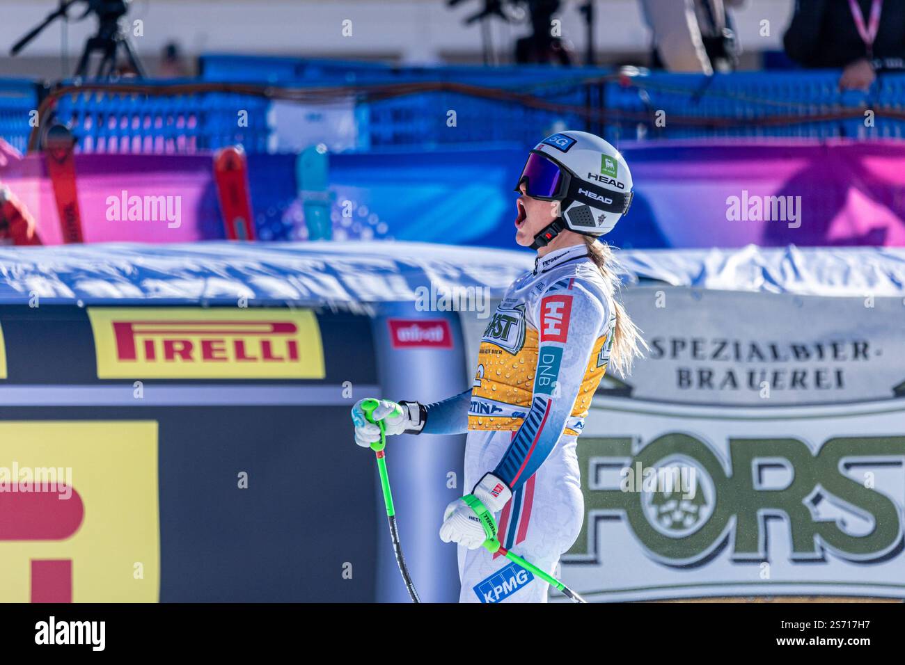 LIE Kajsa Vickhoff NOR during AUDI FIS Ski World Cup - Downhill - Women ...