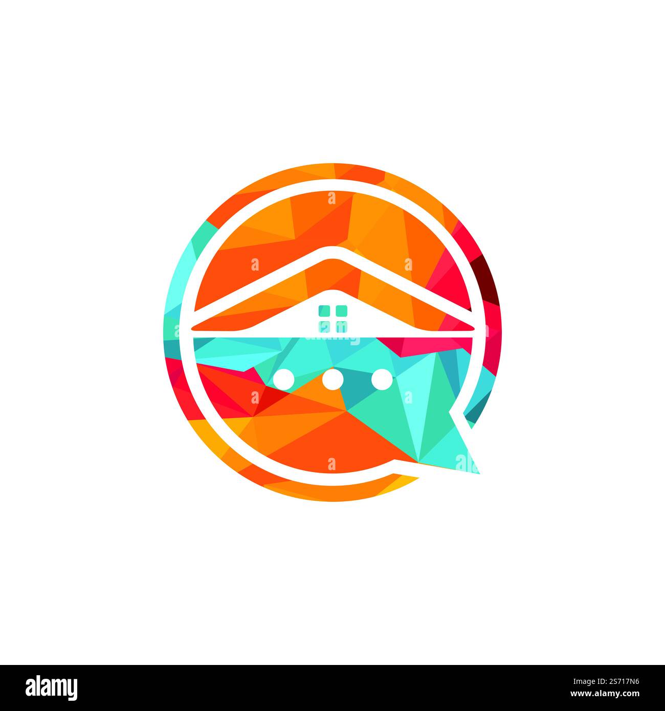 Chat home vector logo design. Online chat house vector logo design ...