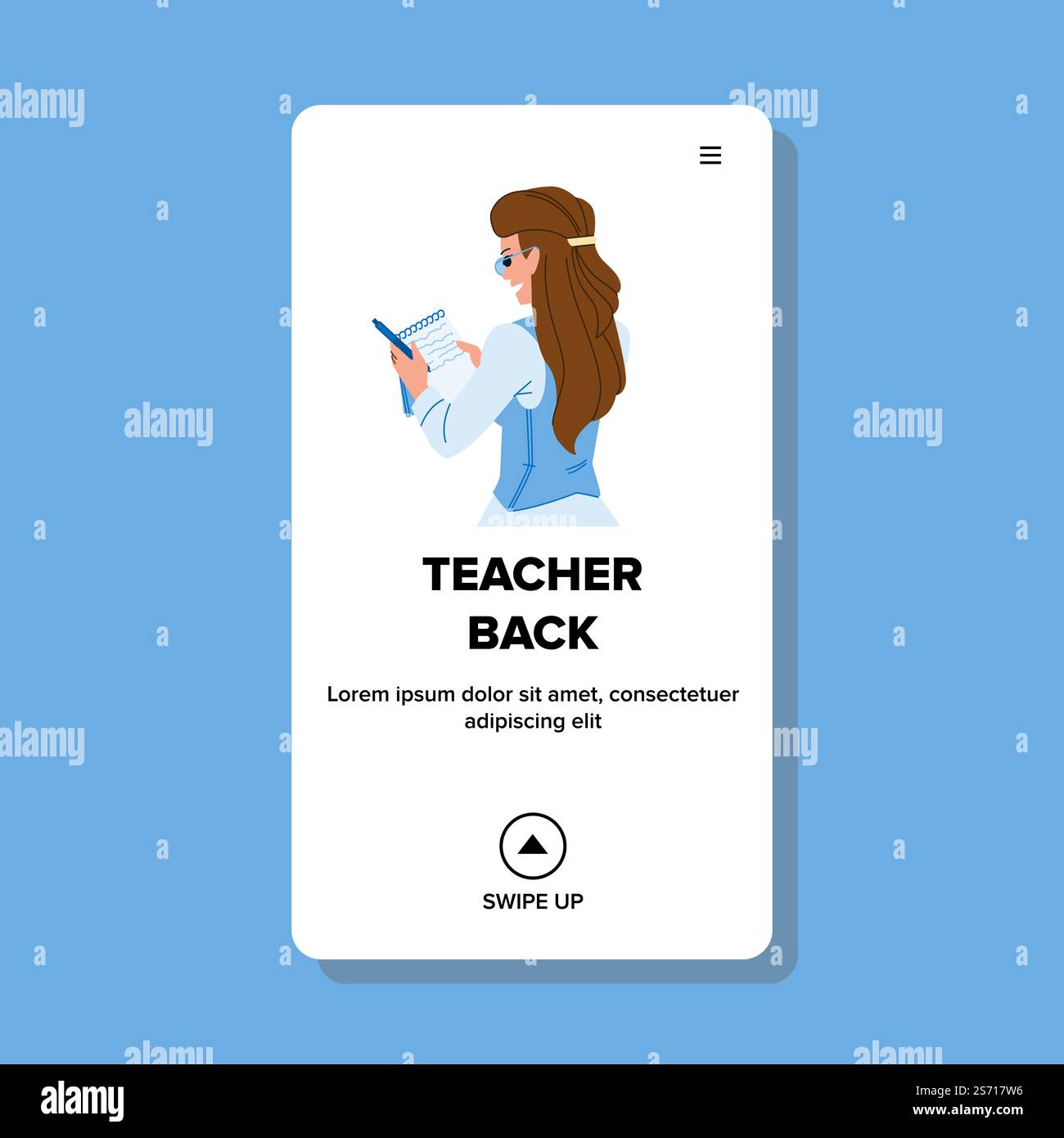 teacher back vector. school classroom, education pupil, class happy ...