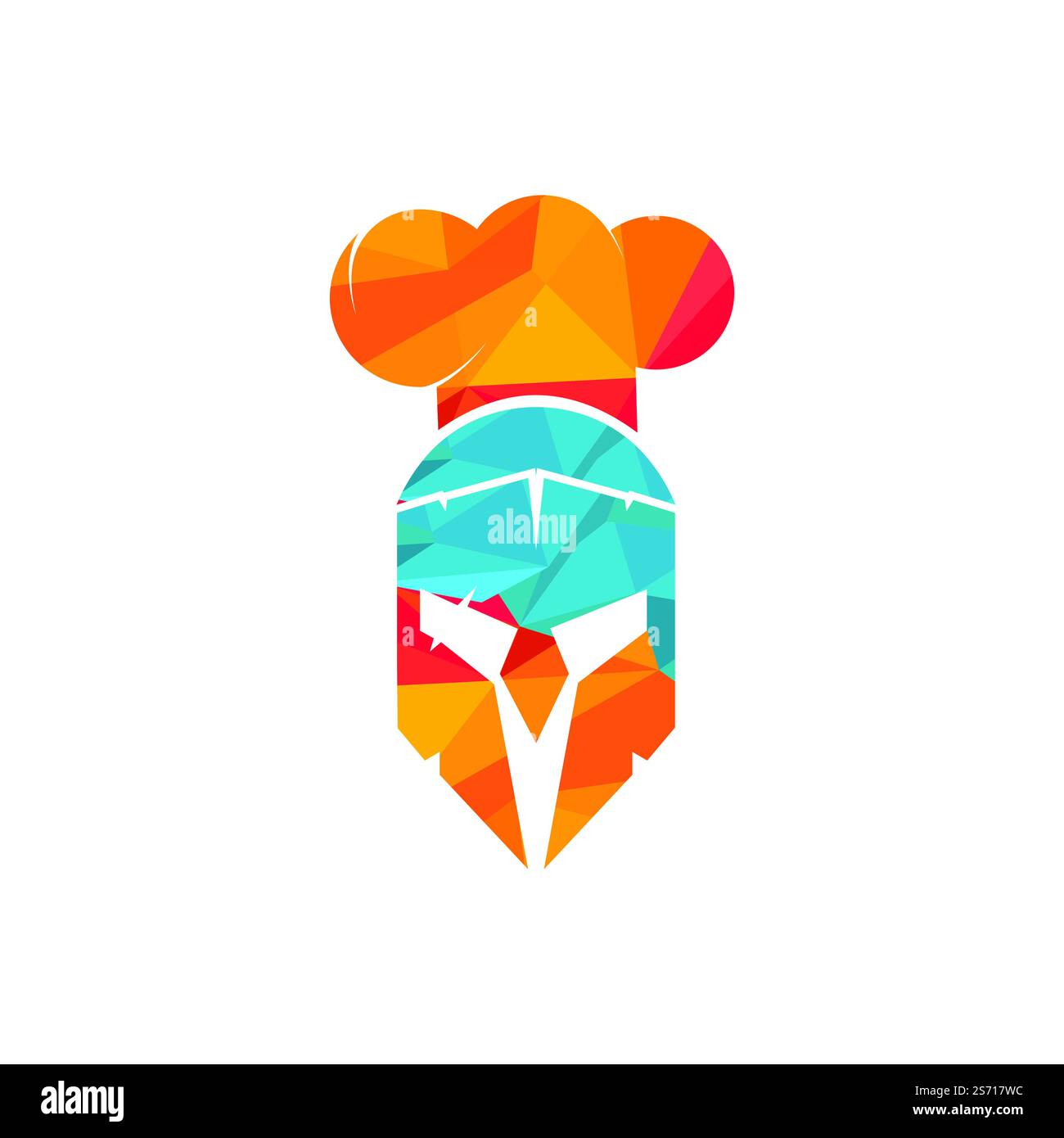 Spartan chef vector logo design template. Minimal logo of chef warrior ...