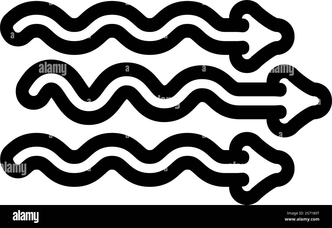 air flow line icon vector. air flow sign. isolated contour symbol black ...