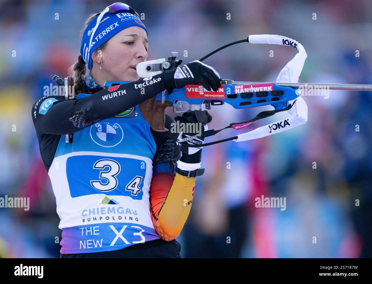 Ruhpolding, Germany. 18th Jan, 2025. Biathlon: World Cup, relay 4 x 6 ...