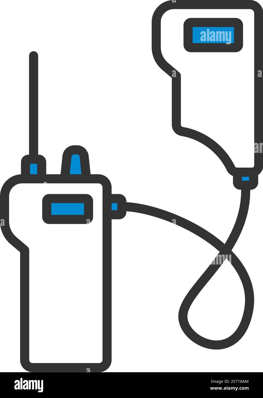 Police Radio Icon. Editable Bold Outline With Color Fill Design. Vector ...