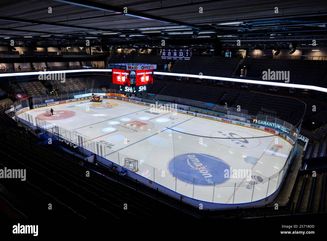 250118 Interiör vy av Saab Arena inför ishockeymatchen i SHL mellan ...