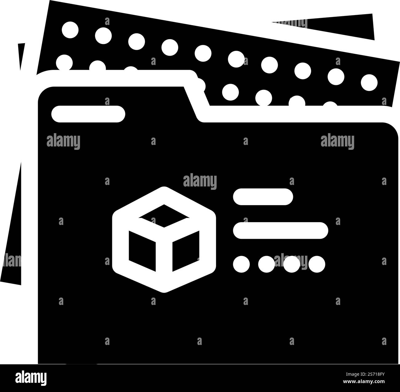 project folder glyph icon vector. project folder sign. isolated symbol ...