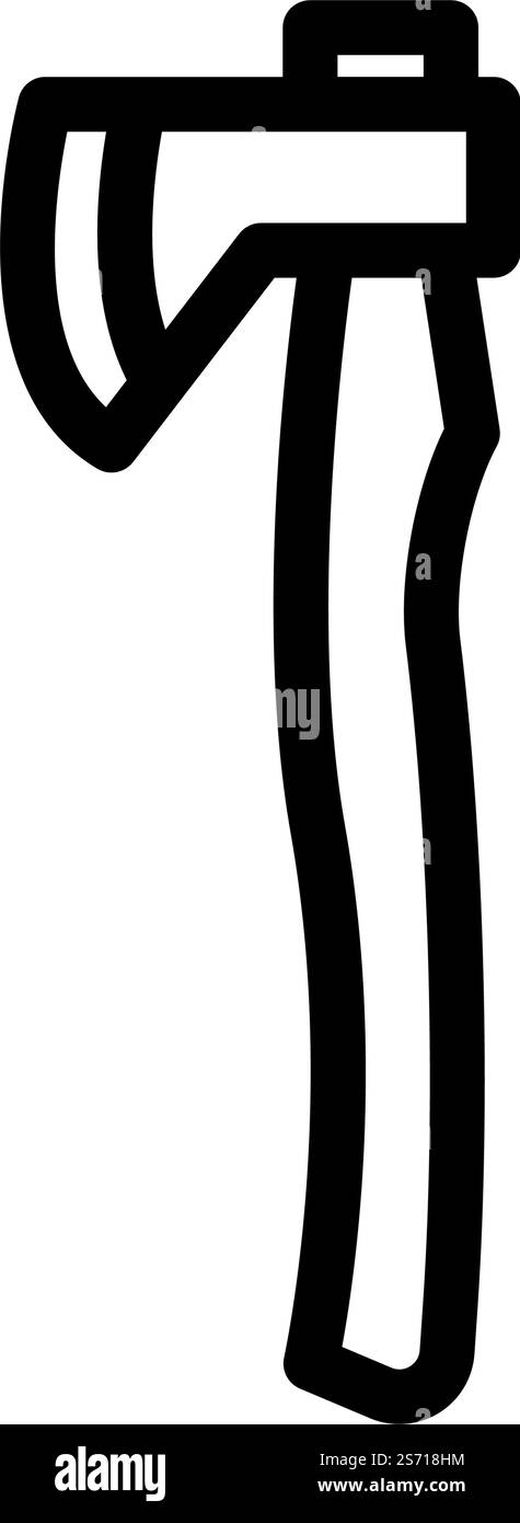 hudson bay axe hatchet line icon vector. hudson bay axe hatchet sign ...