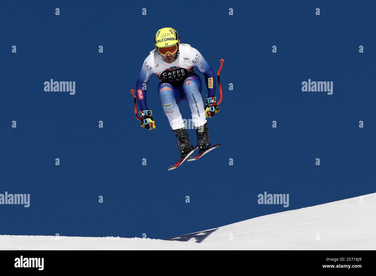 Italy's Christof Innerhofer speeds down the course during an alpine ski ...
