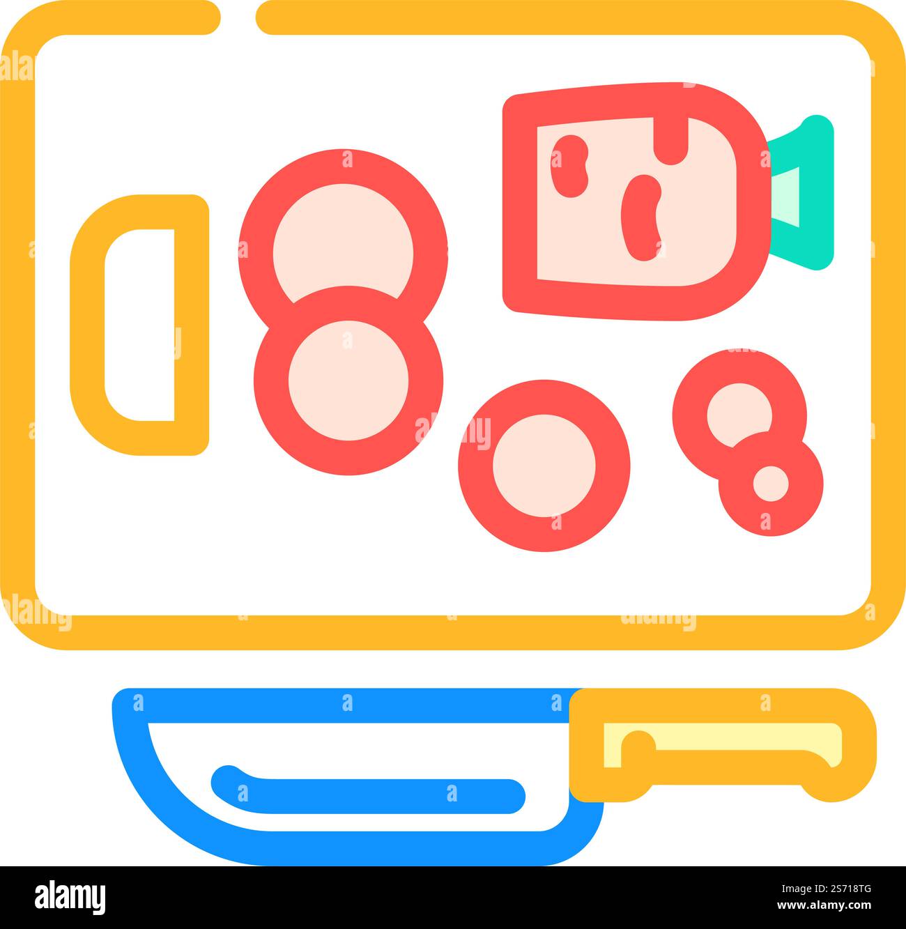carrot slice ring color icon vector. carrot slice ring sign. isolated ...