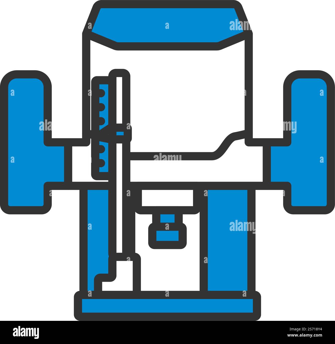 Icon Of Plunger Milling Cutter. Editable Bold Outline With Color Fill ...