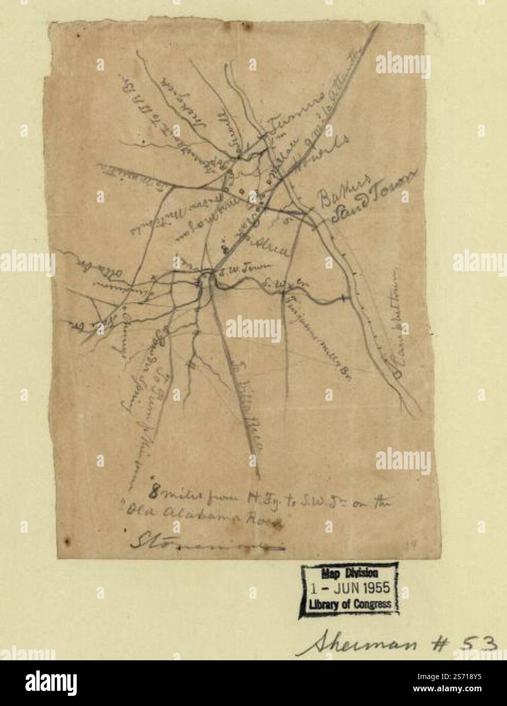 [Map of the environs of the Chattahoochee River at Sandtown, Georgia ...