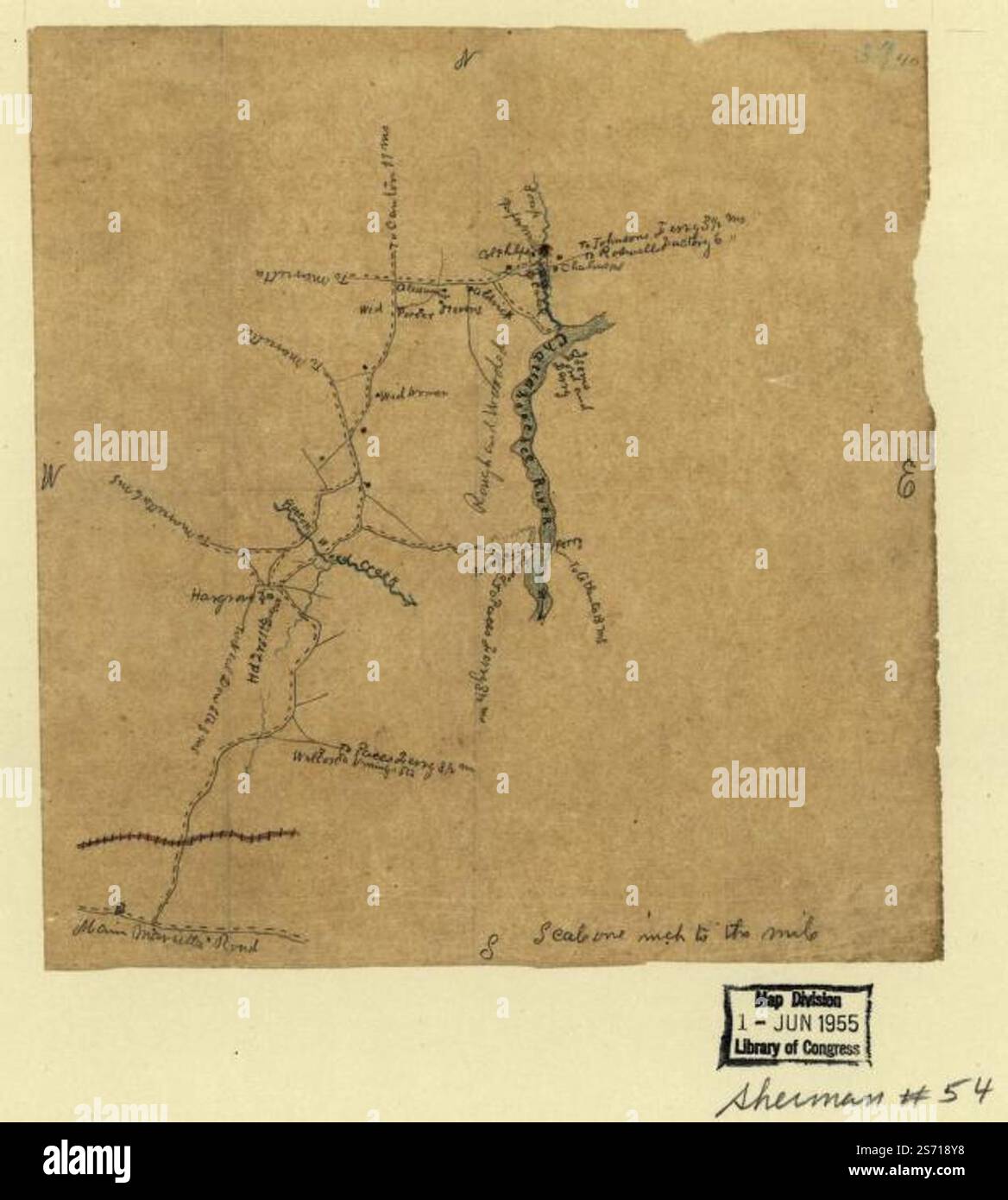 [Map of the environs of Powers and Isoms ferries, Cobb County, Georgia ...