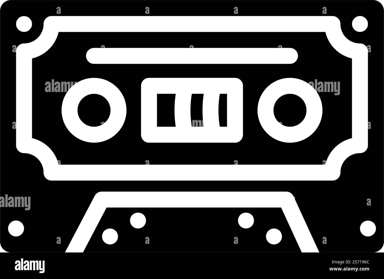 cassette audio retro gadget glyph icon vector. cassette audio retro ...