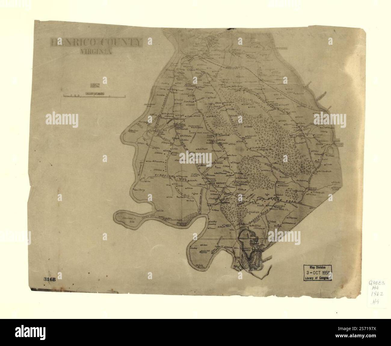 Henrico county map hi-res stock photography and images - Alamy