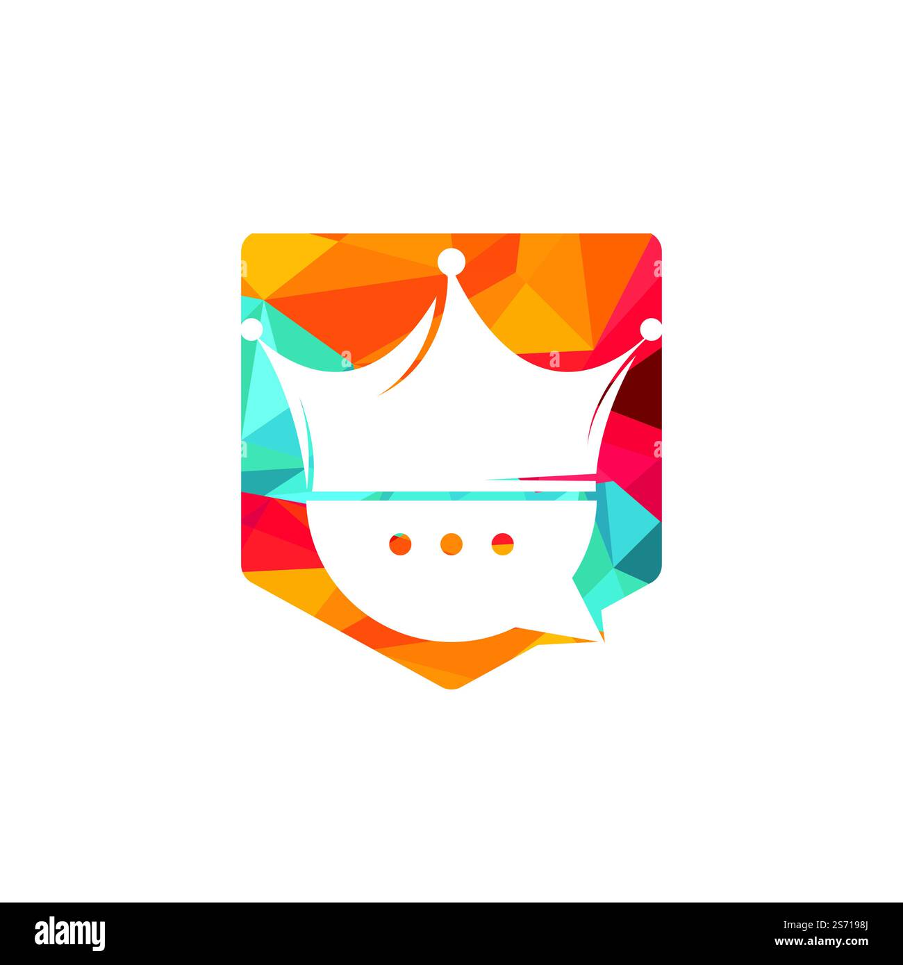 King chat vector logo design template. Chat with crown icon design ...