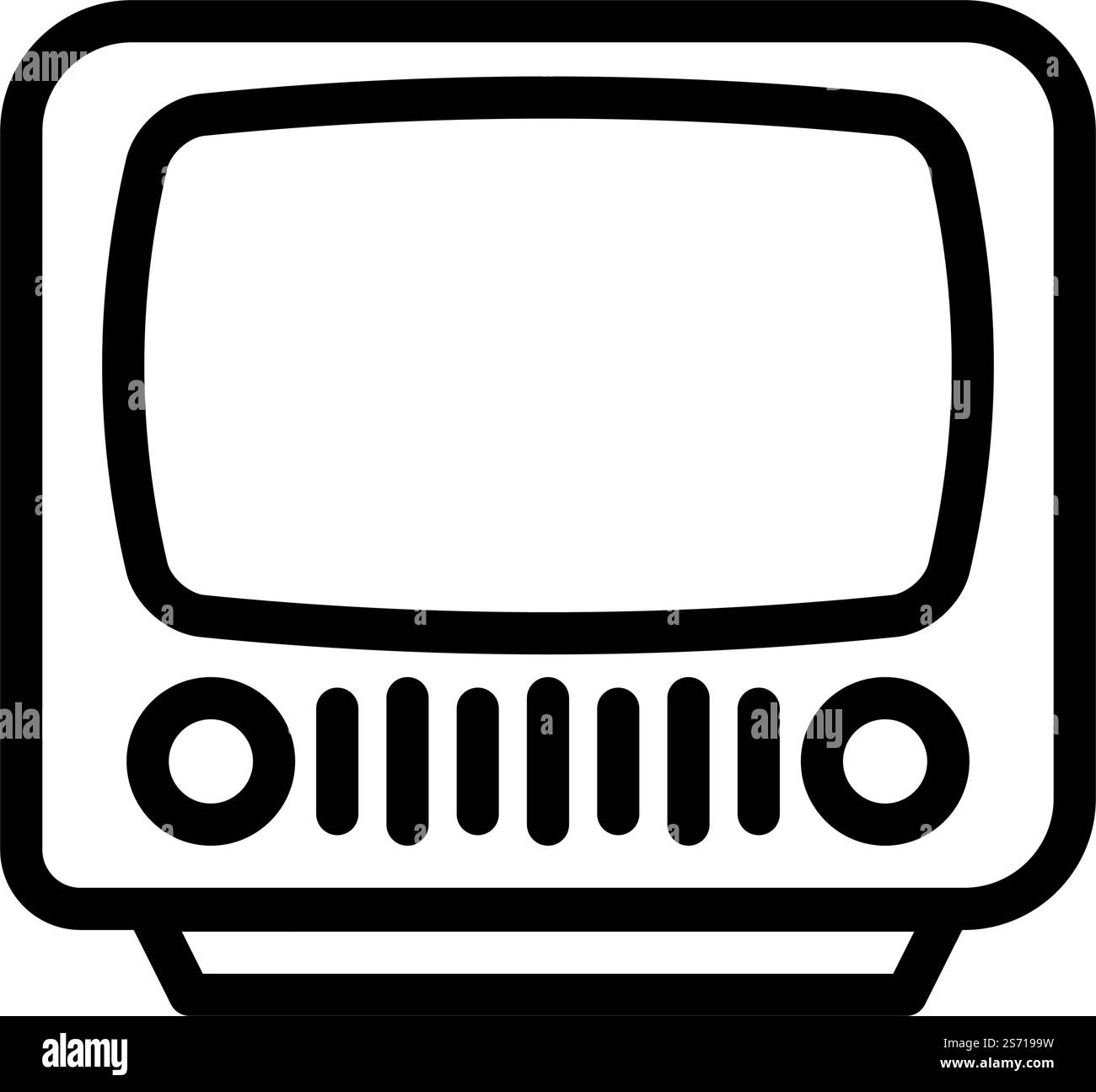television old gadget line icon vector. television old gadget sign ...