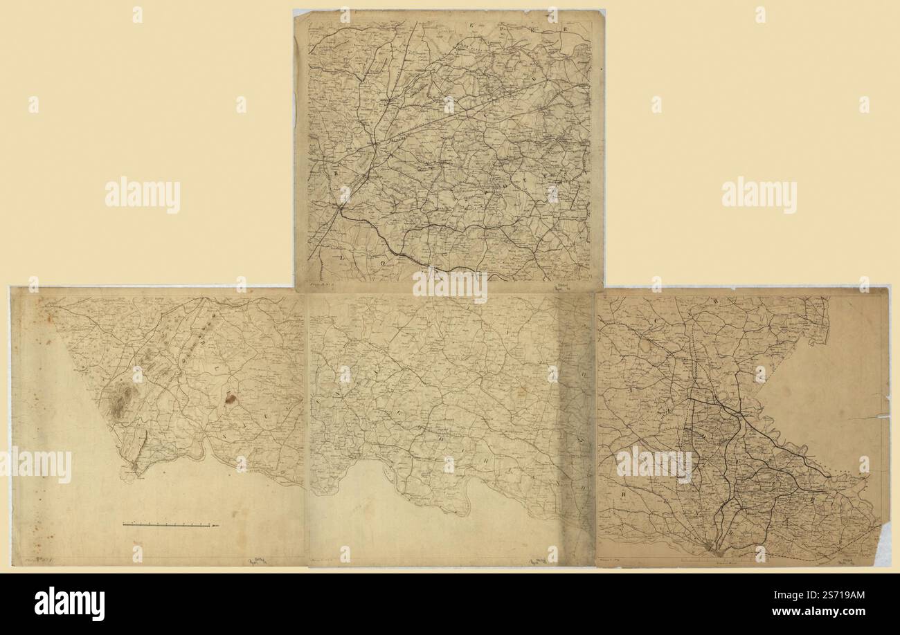 [Map of parts of Hanover, Goochland, Fluvanna, Albemarle, Louisa ...