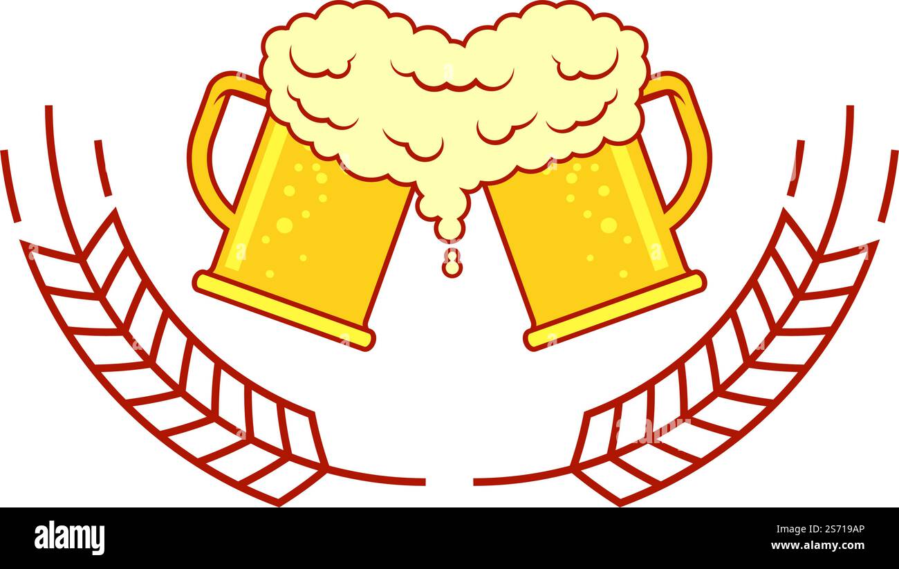 Beer craft logo vector illustration flat design template Stock Vector ...