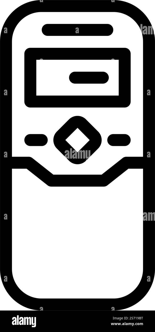 mobile phone retro gadget line icon vector. mobile phone retro gadget ...