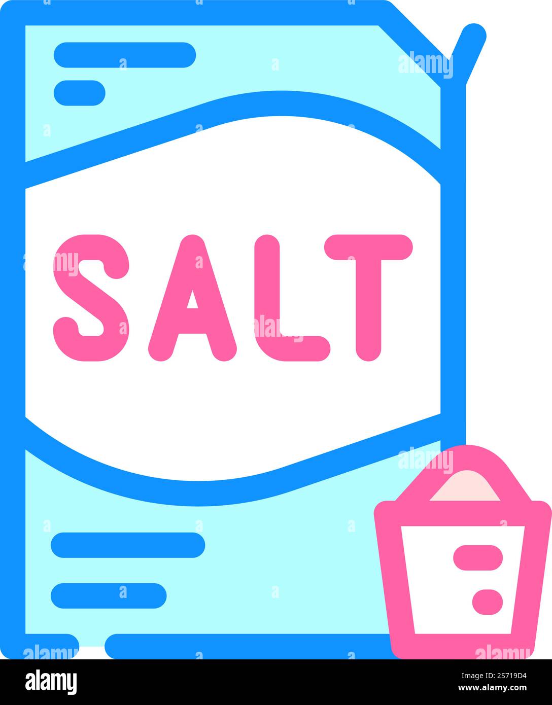 dishwasher salt color icon vector. dishwasher salt sign. isolated ...