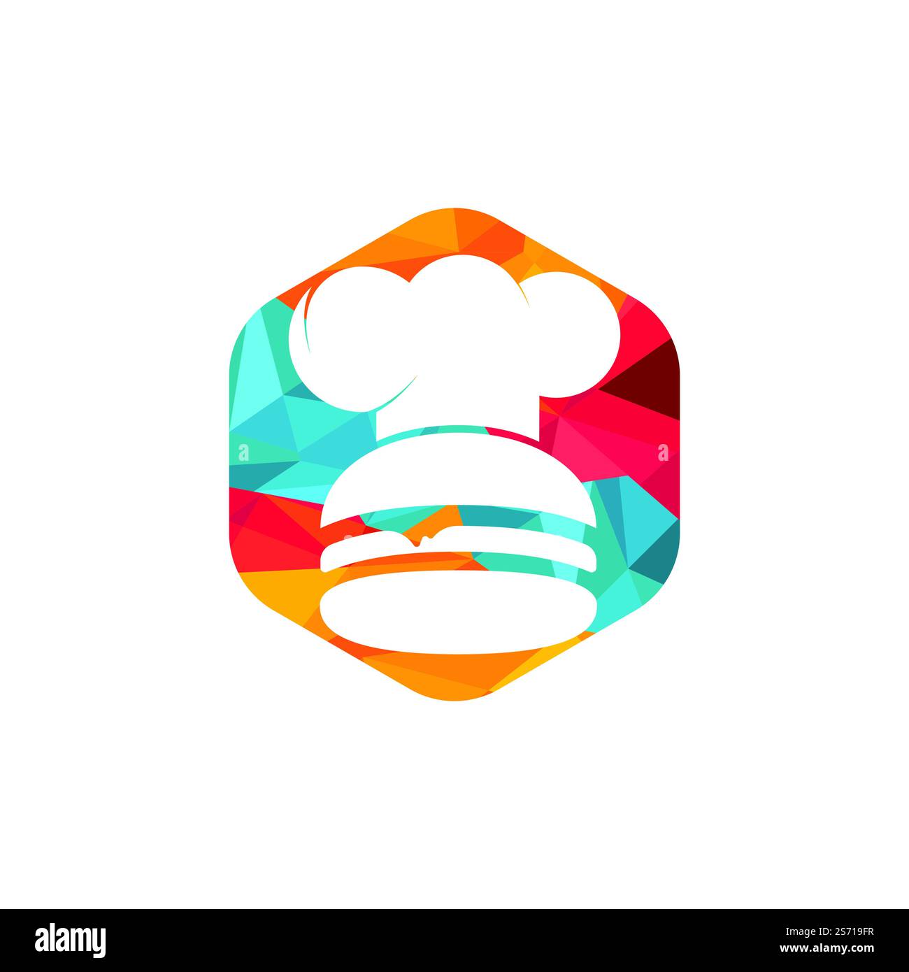 Burger chef vector logo design template. Retro fast food burger badge ...