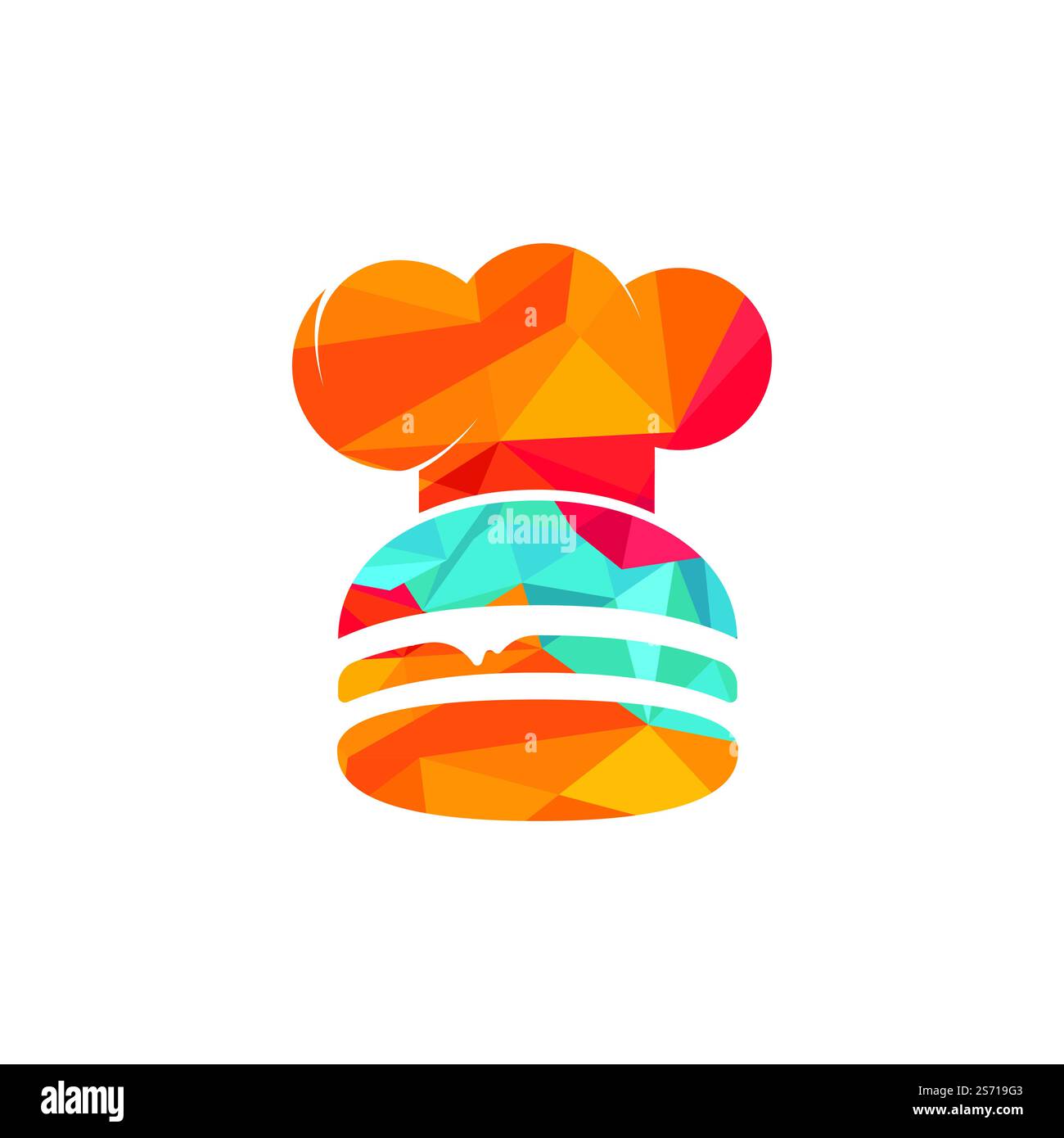 Burger chef vector logo design template. Retro fast food burger badge ...